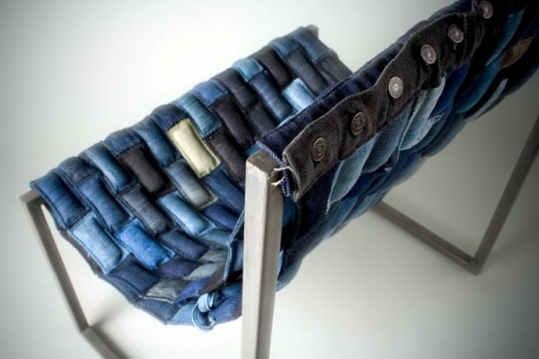 Upcycled Denim Chair - Chairblog.eu